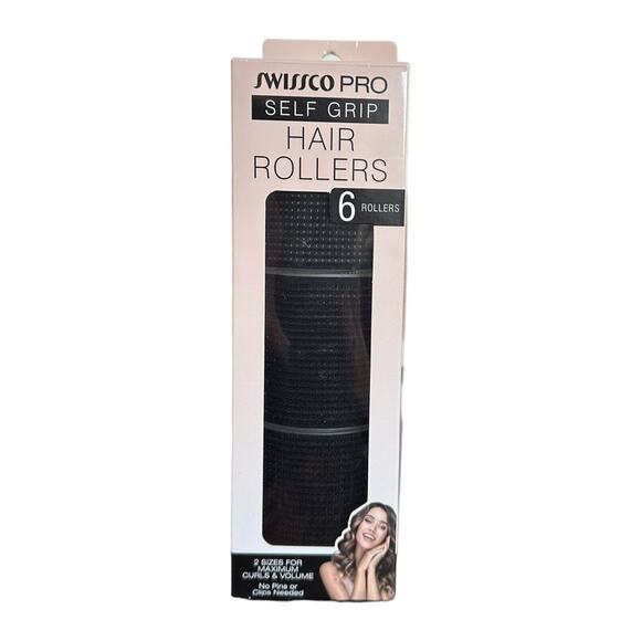Swisso | Hair | Set Of 6 Swissco Pro Self Grip Hair Rollers 2 Sizes For ...